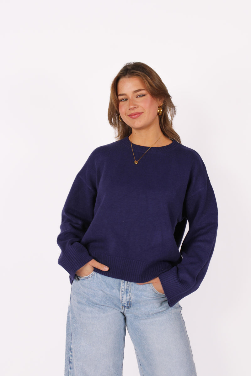 MIKA KNIT - NAVY – CHUN