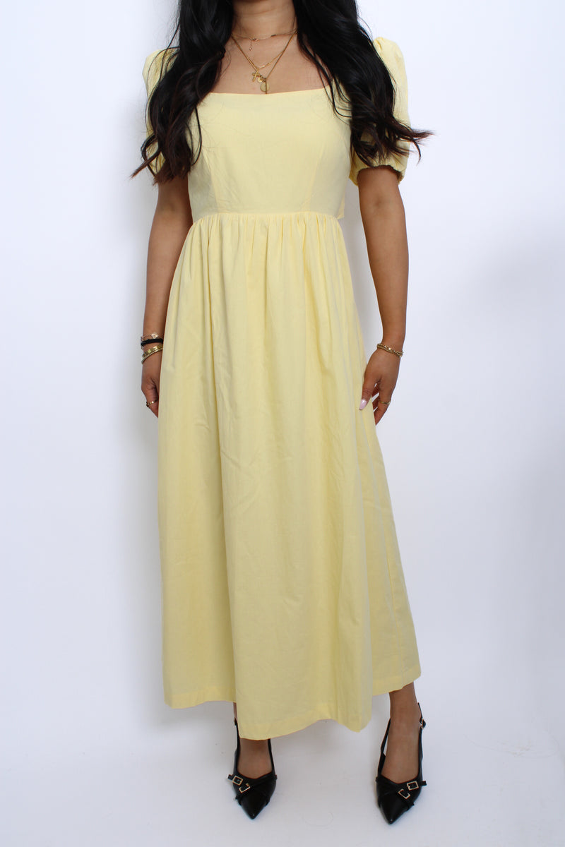 DANDELIONS DRESS - BUTTER YELLOW – CHUN